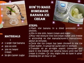 Procedure Text How To Make Ice Cream