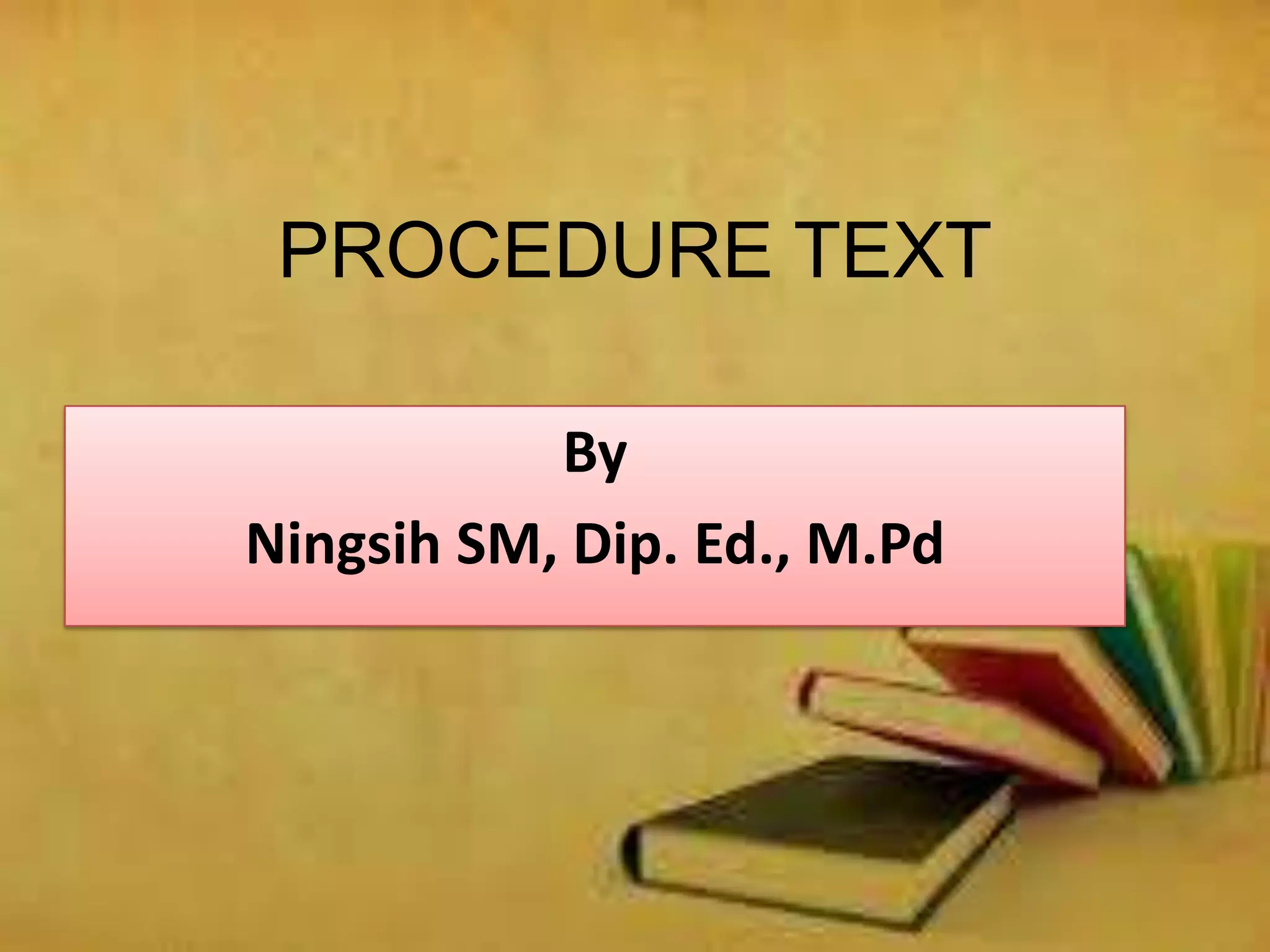 Procedure text | PPT