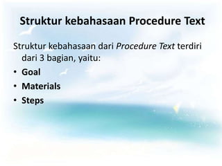 Procedure text | PPT