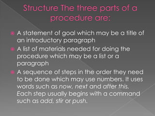 Procedure text | PPTX