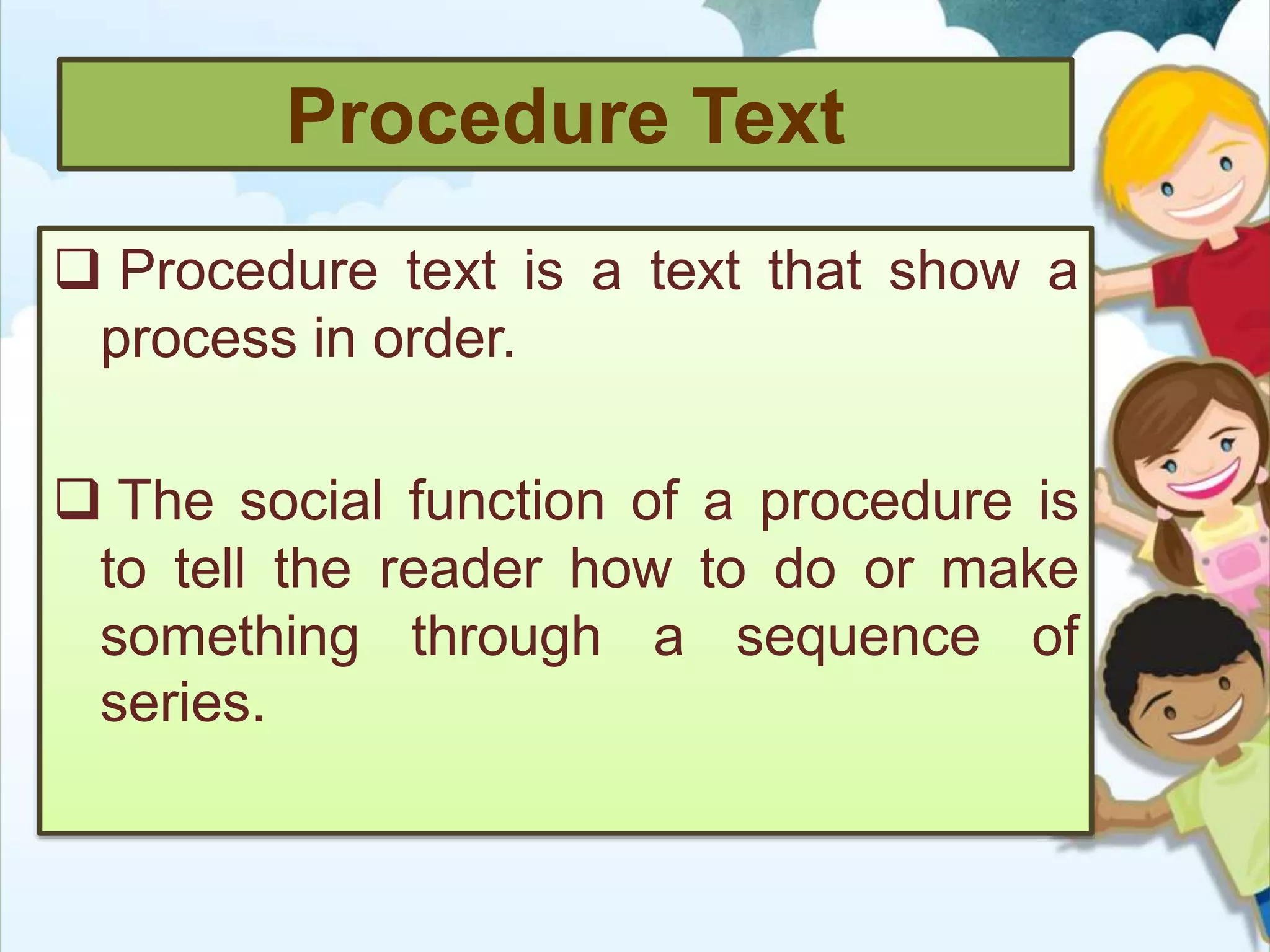(PPT) Procedure text | PPTX