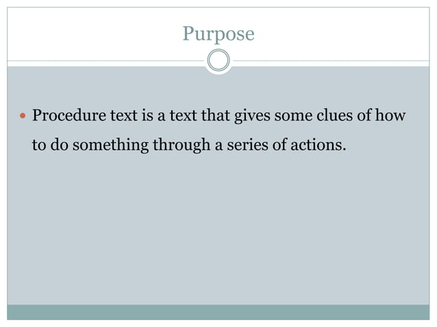 Procedure text | PPT