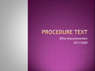 Procedure text | PPT