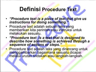 Procedure text | PPTX