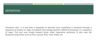 Procedure text | PPTX