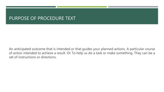 Procedure text | PPTX