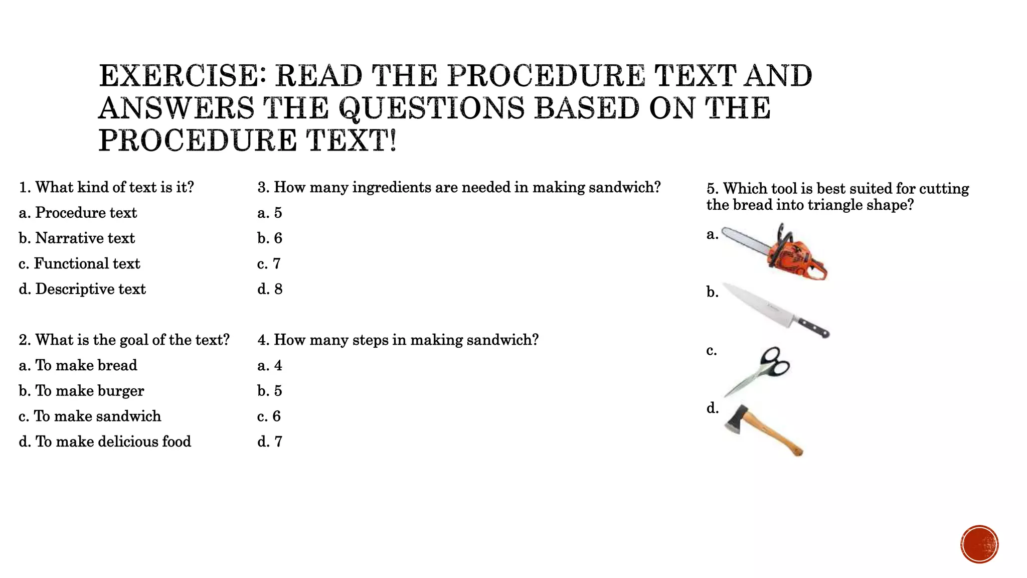 Procedure text | PPTX
