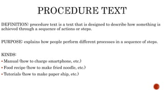 Procedure text | PPTX