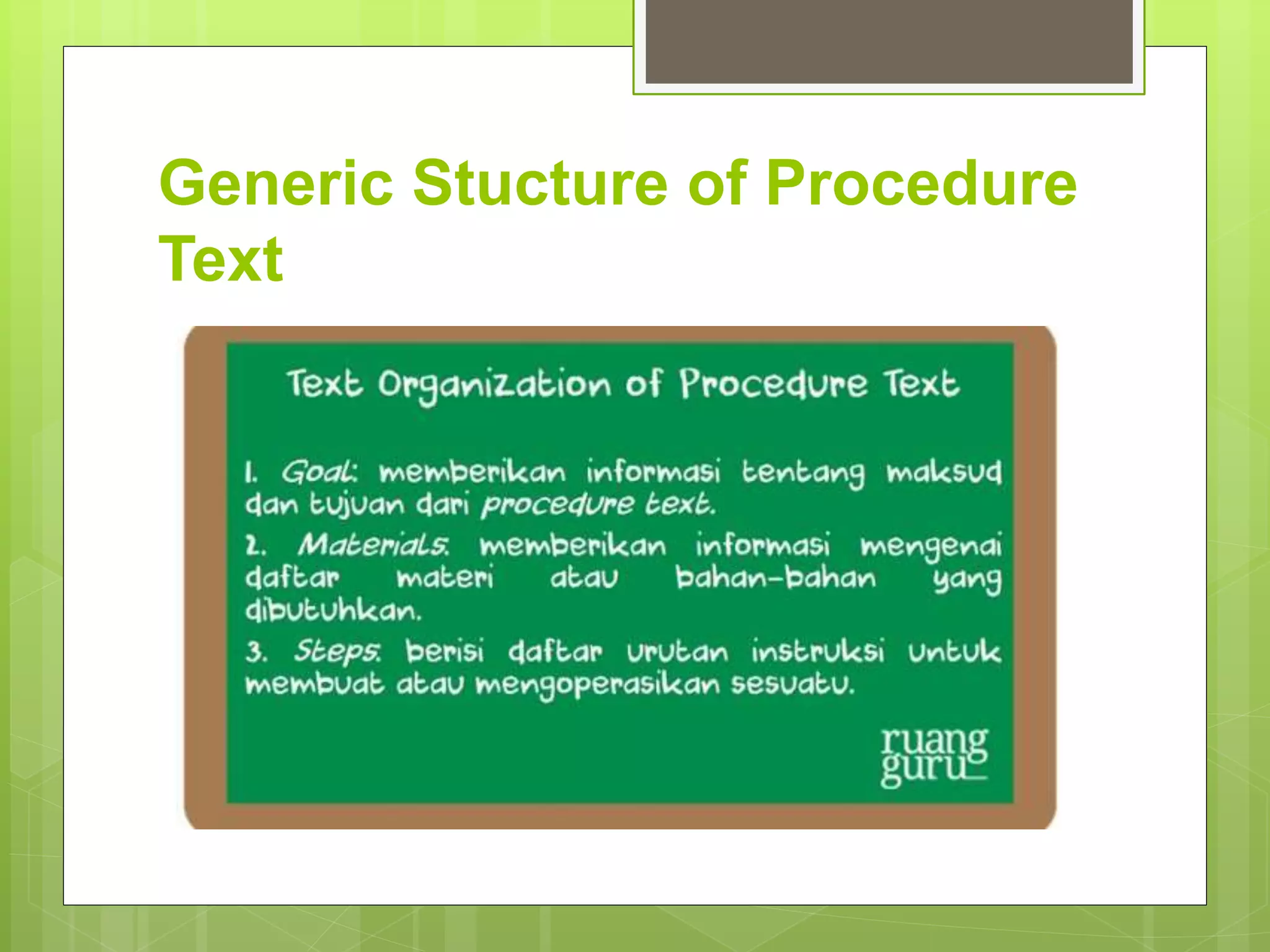 Procedure text | PPTX