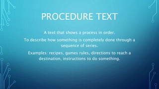 Procedure text | PPT