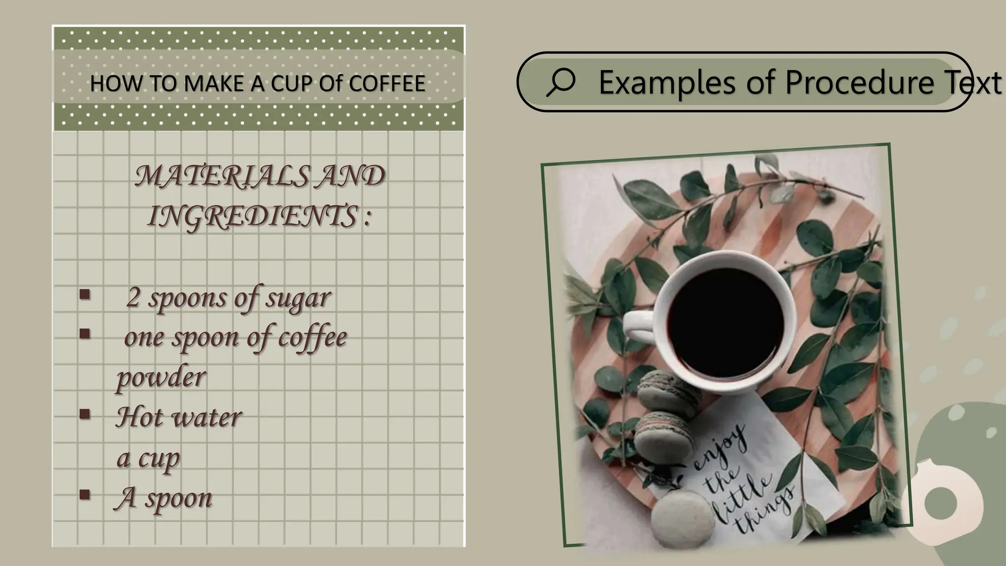 procedure text that wiil help you learn english | PPT