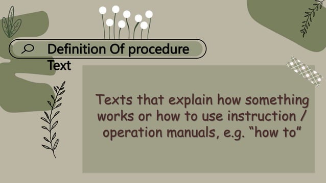 procedure text that wiil help you learn english | PPT