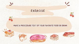 Procedure text about recipe and how to make food | PDF