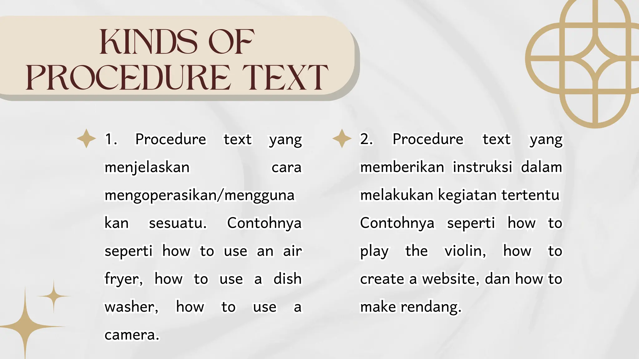 POWER POINT PROCEDUR TEXT (Teks Prosedur) Materi bahasa inggris | PDF