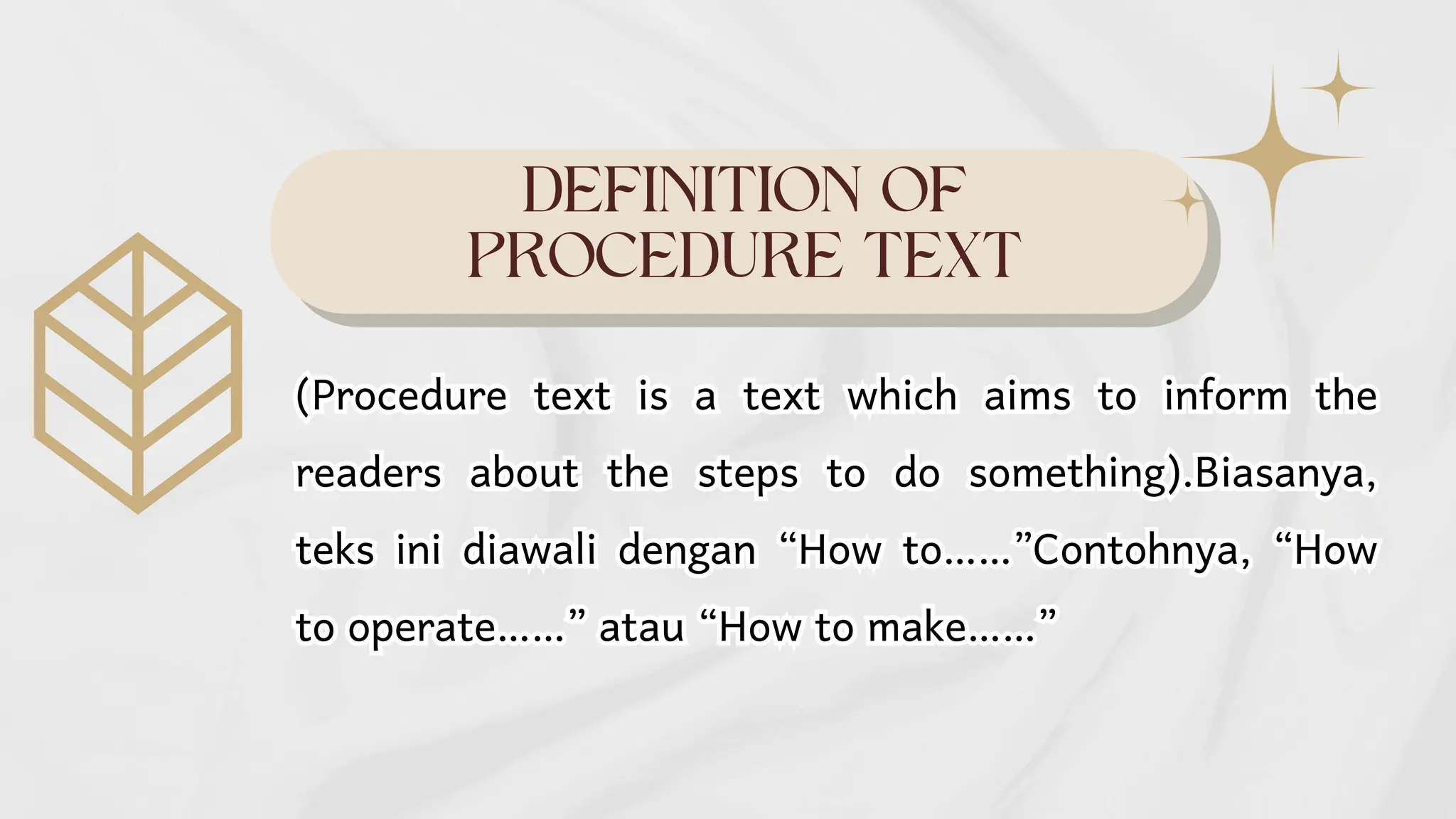 POWER POINT PROCEDUR TEXT (Teks Prosedur) Materi bahasa inggris | PDF