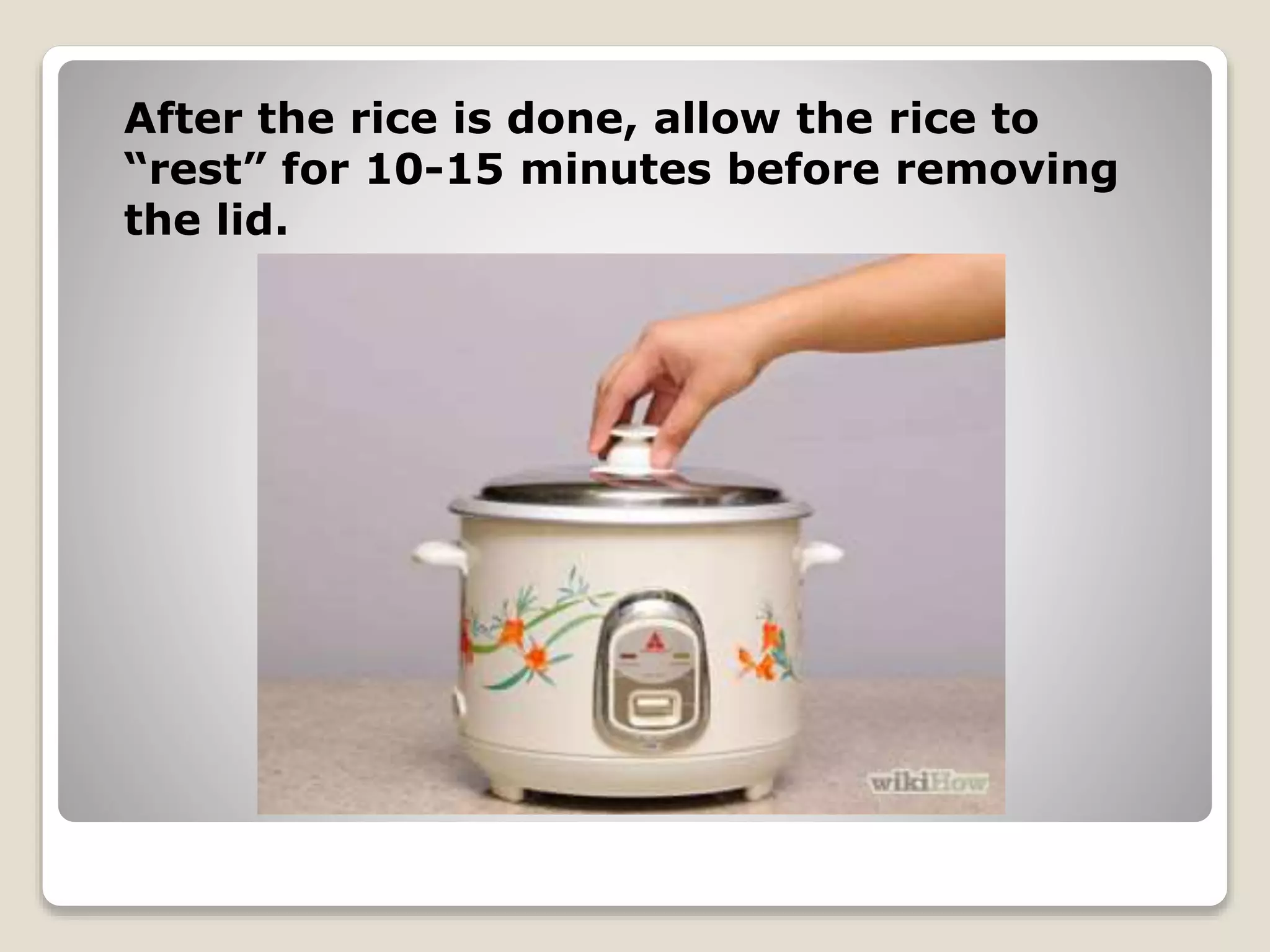 Contoh Procedure Text (HOW TO USE RICE COOKER) | PPTX
