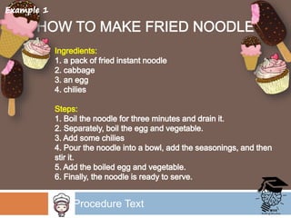 TEKS PROCEDUR/PROCEDURE TEXT, MATERI BAHASA INGGRIS JENJANG SMP | PPTX