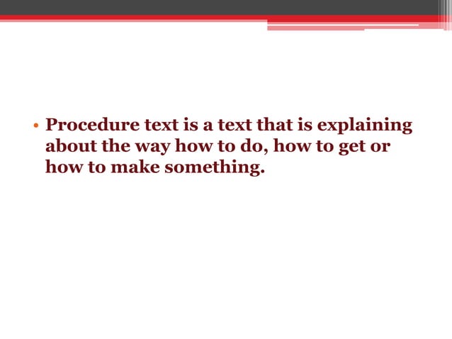 Procedure text etm22 | PPT