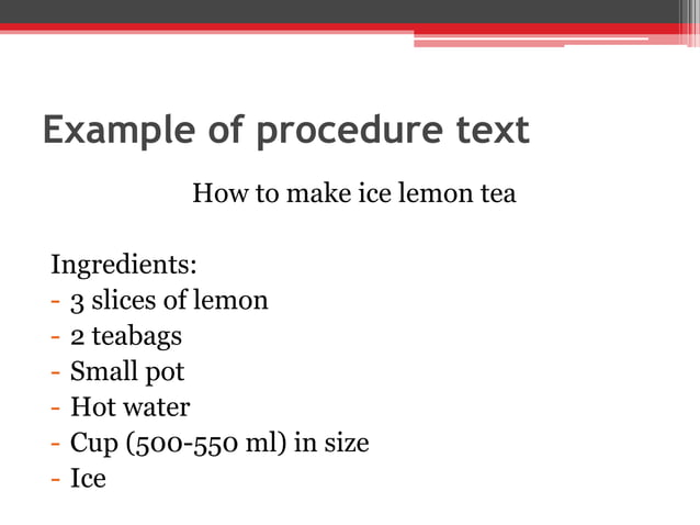 Procedure text etm22 | PPT