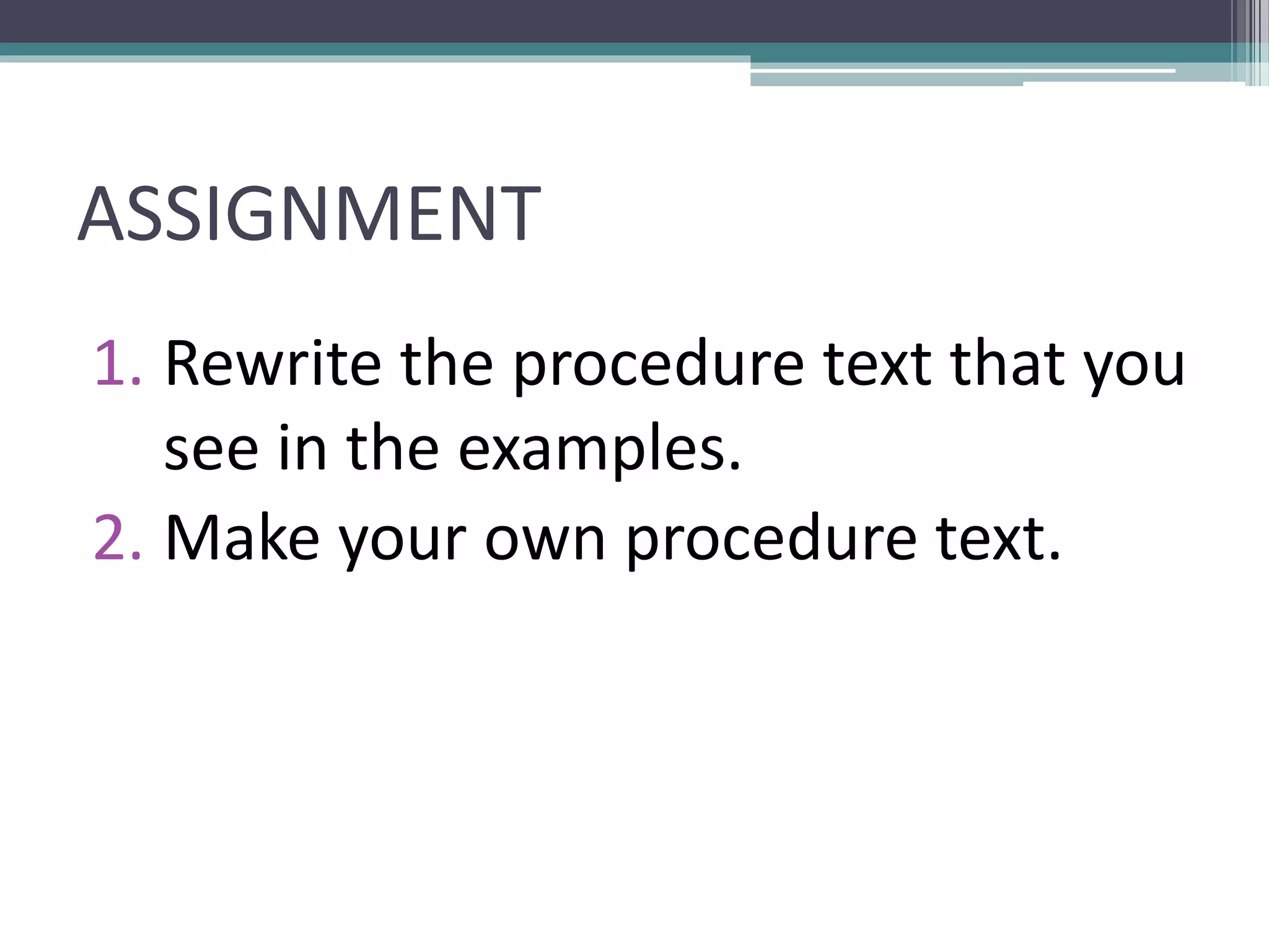 Procedural text etm_priska | PPTX