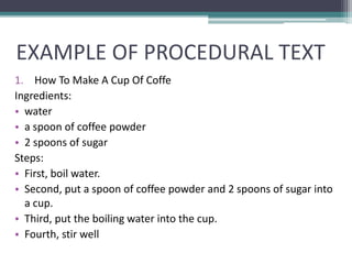 Procedural text etm_priska | PPTX