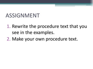 Procedural text etm_priska | PPTX