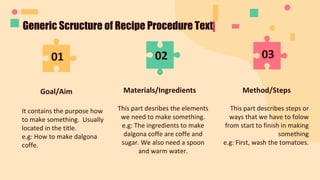 procedure text inggris.pptx | Photography | Arts and Crafts