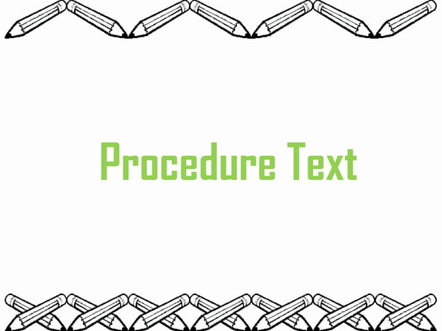 Procedure text (writing) | PPT