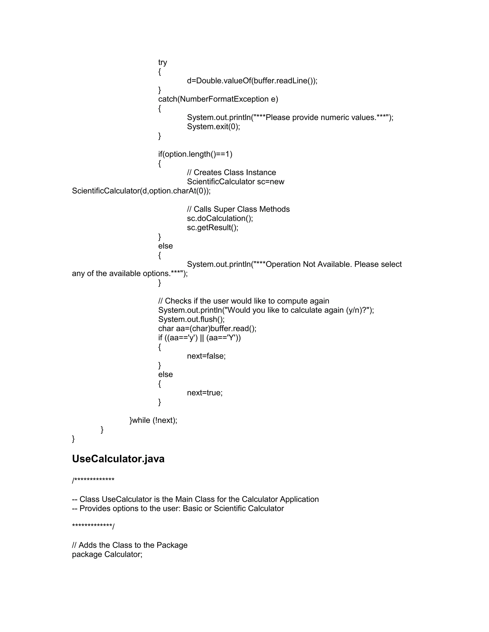 Procedure To Createthecalculatorapplication Java Doc Programming Languages Computing