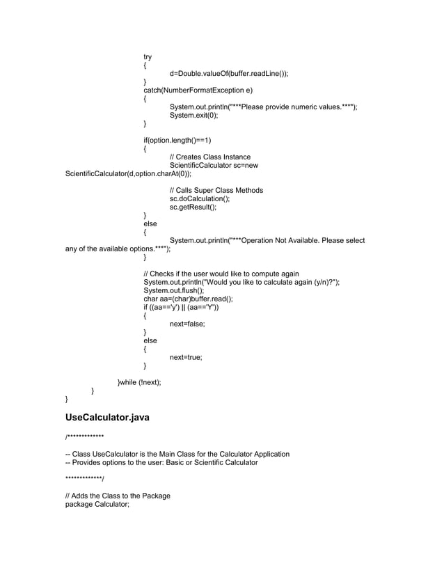 Procedure to create_the_calculator_application java | DOC | Programming ...