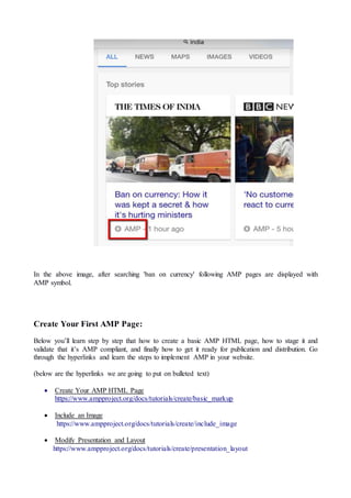 Webwing Technologies - Procedure to Implement AMP in your Website | DOCX