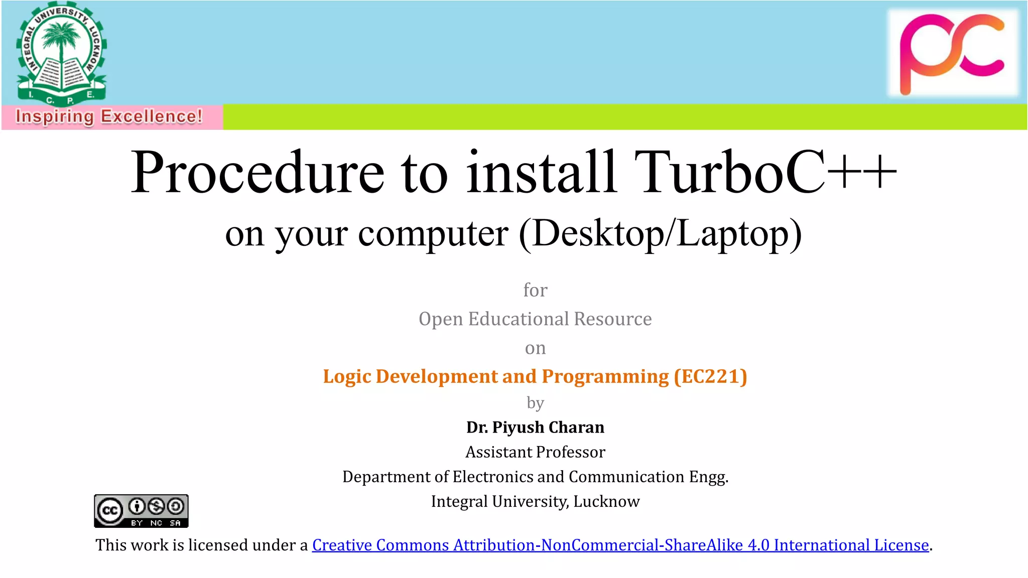 Procedure To Install Turbo C Pdf Computer Software And