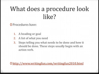 Procedure writing lesson 2 presentation | PPTX | Dental Health ...