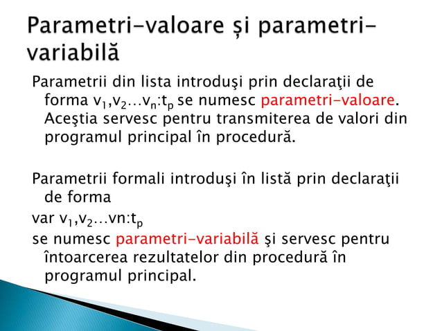 Proceduri | PPT