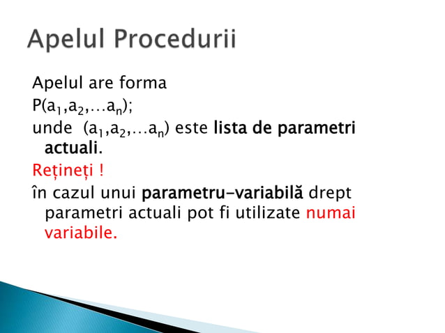 Proceduri | PPT