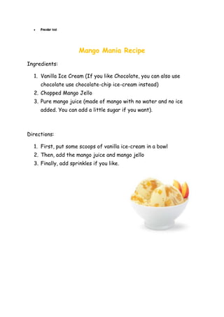 Procedure Text How To Make Ice Cream
