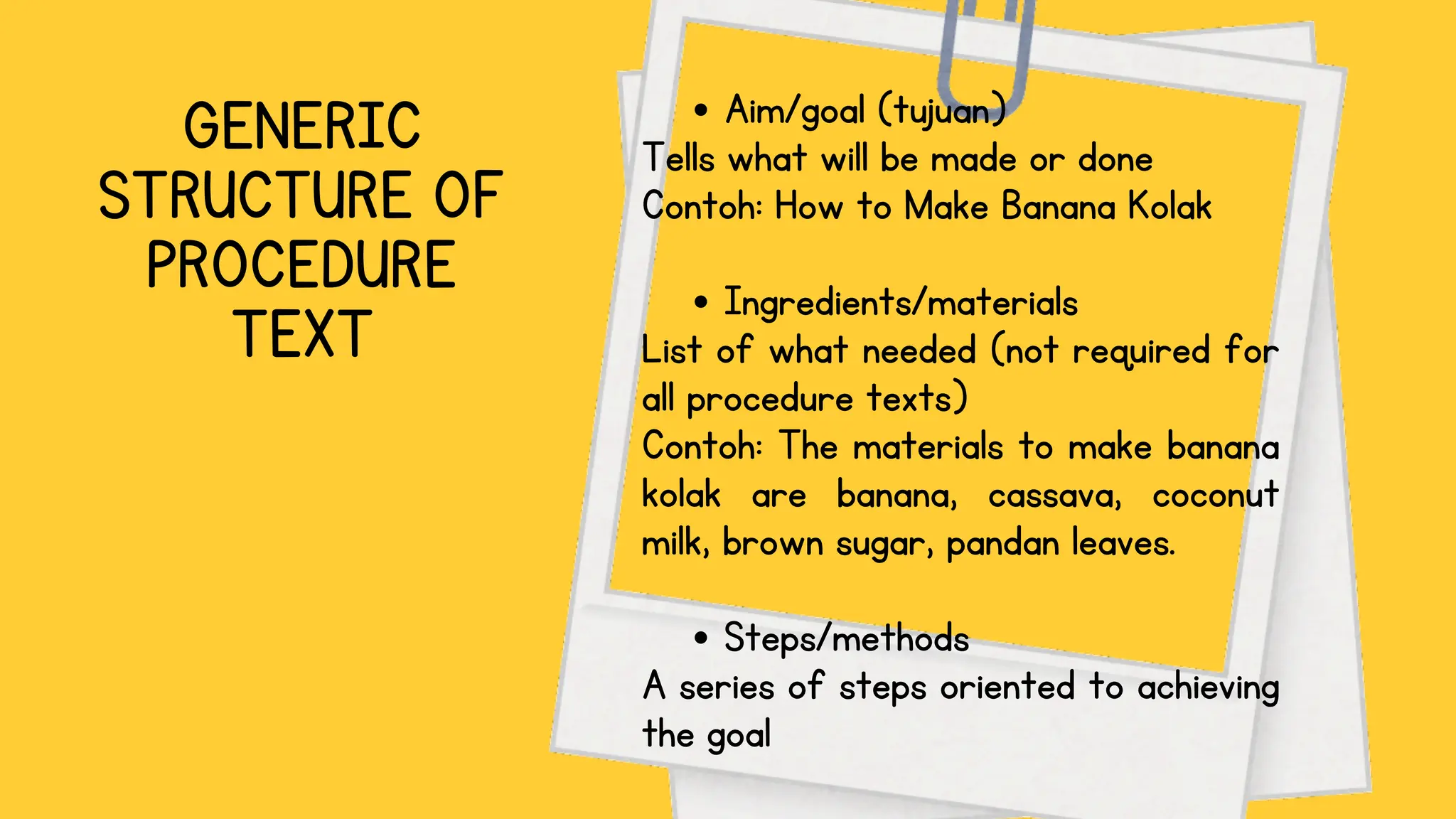 PROCEDUR TEXT.pdf materi kelas IX berisi tentang definisi,fungsi dan contoh dalam pembuatan ...