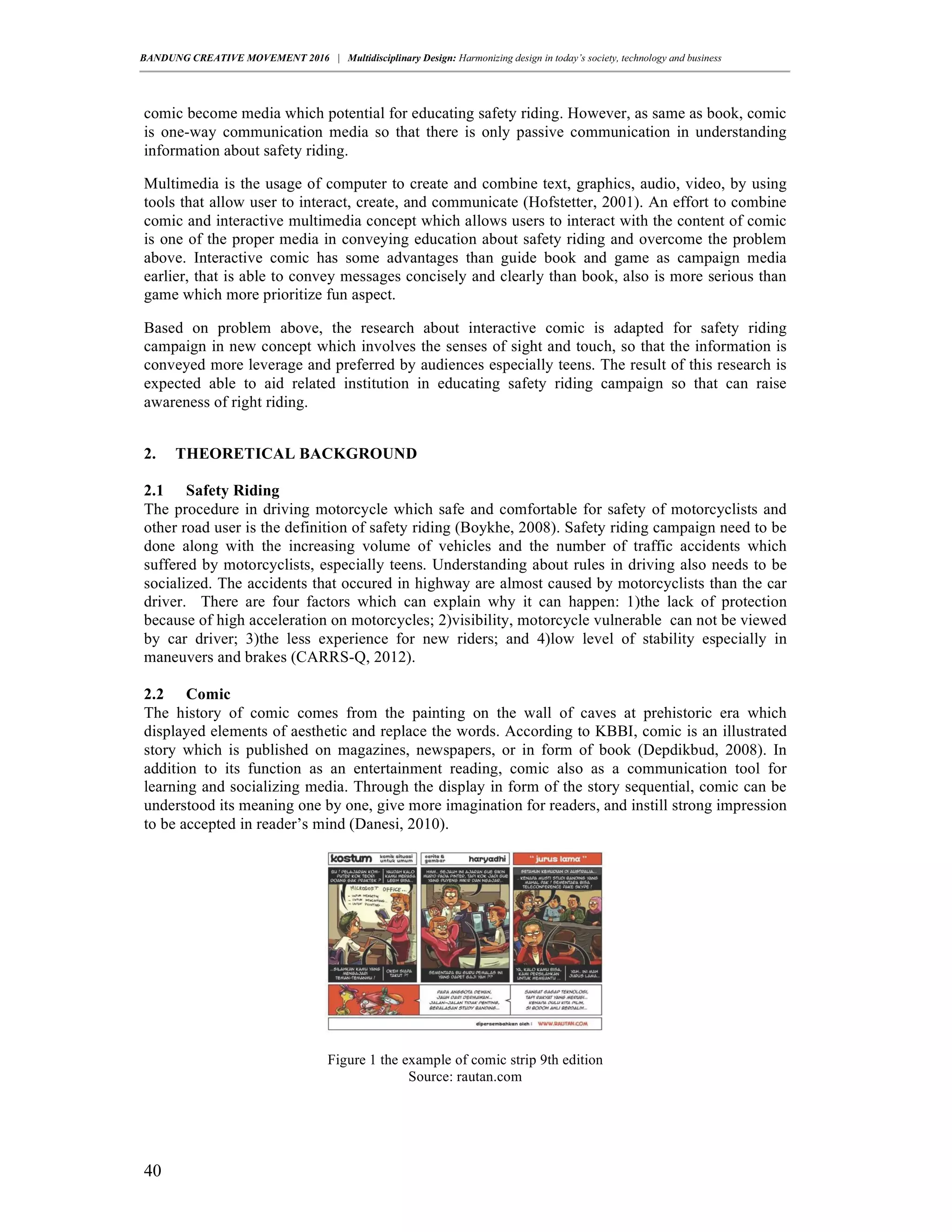 Interactive Comic as Safety Riding Campaign Media | PDF