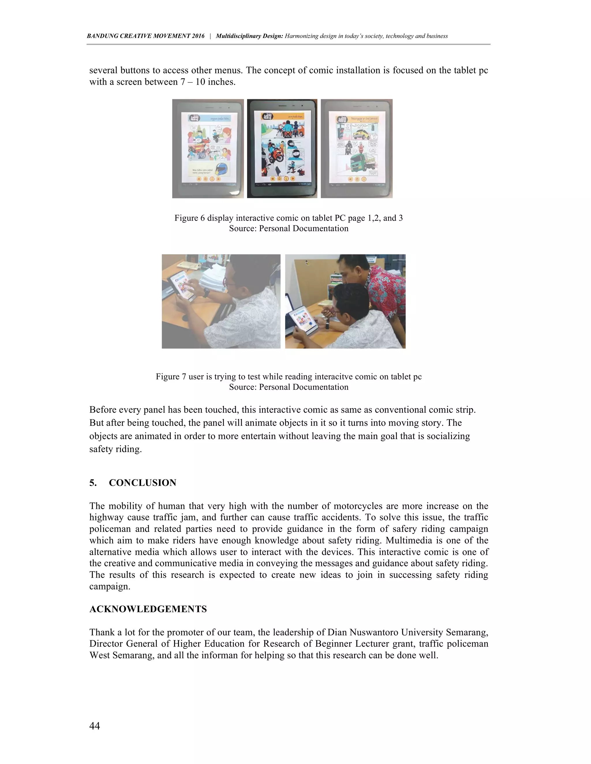 Interactive Comic as Safety Riding Campaign Media | PDF