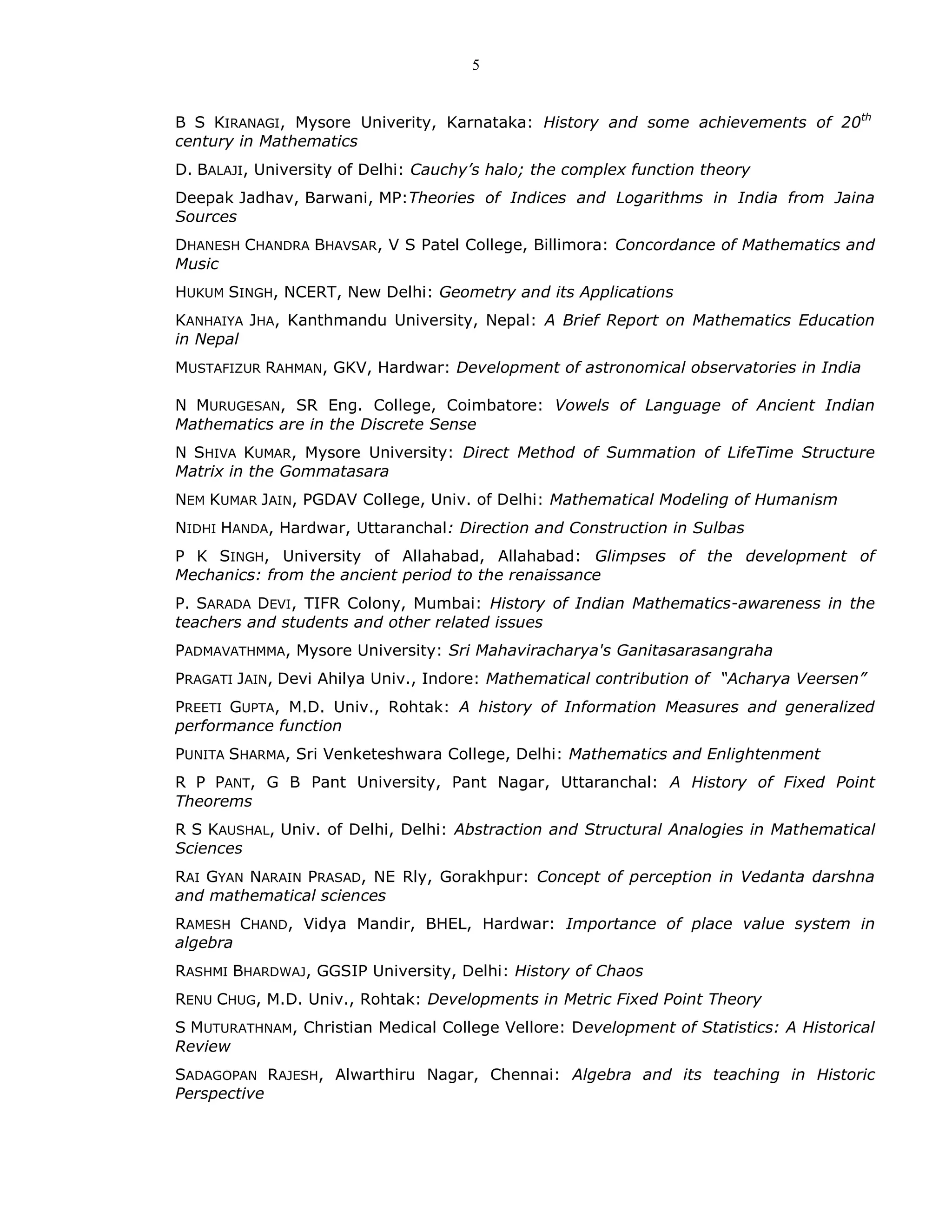 Proceedings delhi ramjas conference 2001 | PDF