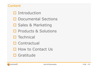 Proceedit 20121214 list of documents | PDF