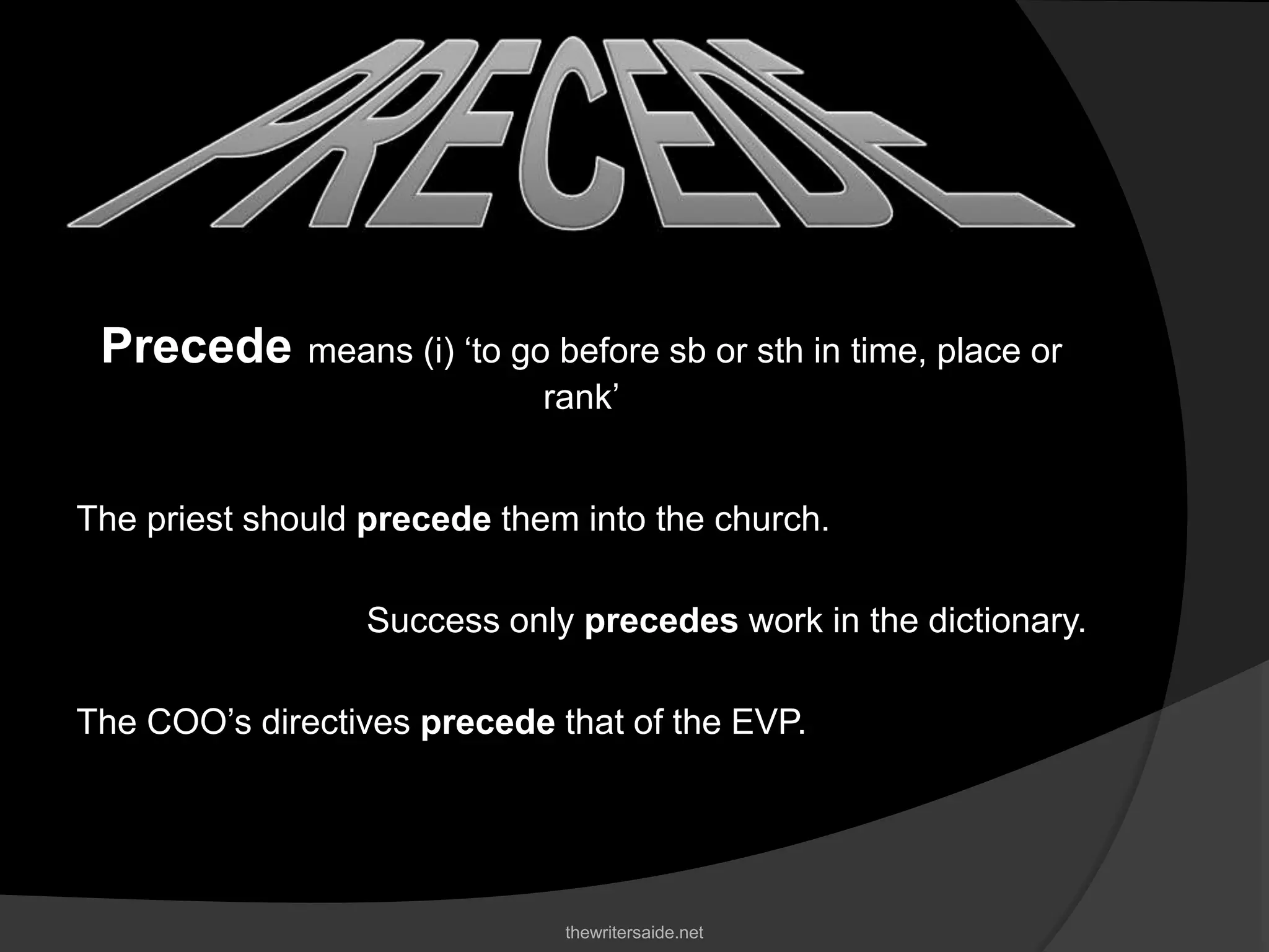 Proceed v. Precede | PPT