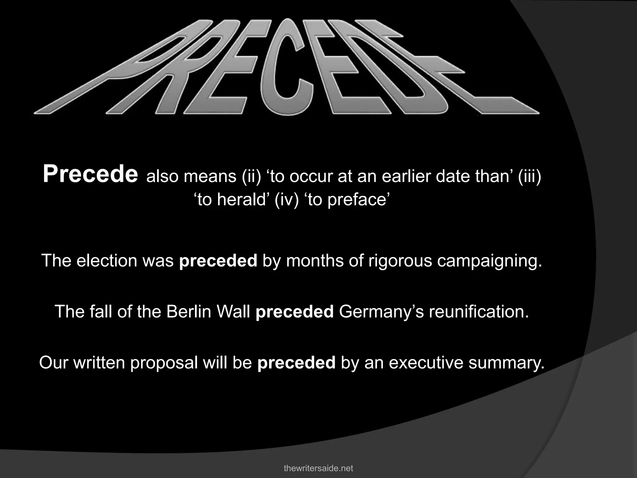 Proceed v. Precede | PPT