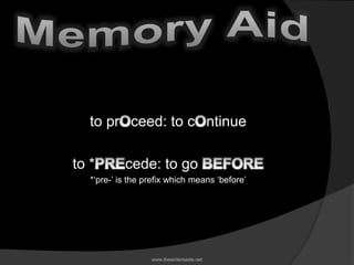 Proceed v. Precede | PPT