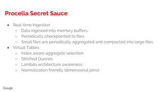 Procella: A fast versatile SQL query engine powering data at Youtube | PPT