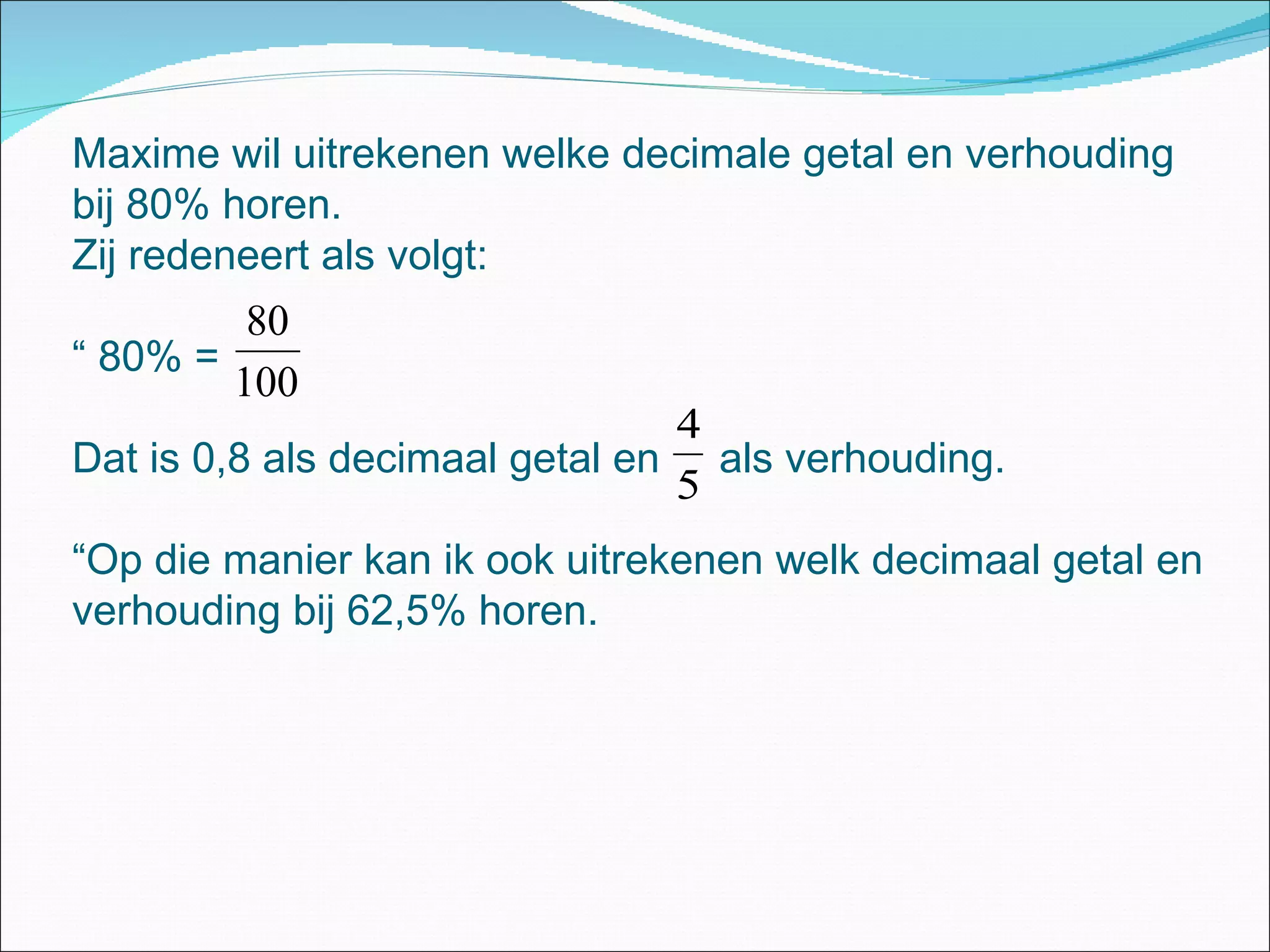 Procenten breuken decimale getallen | PPT