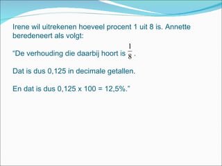 Procenten breuken decimale getallen | PPT