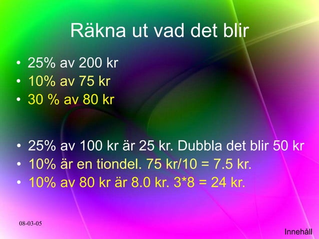 Procent genomgang grunder2 | PPT