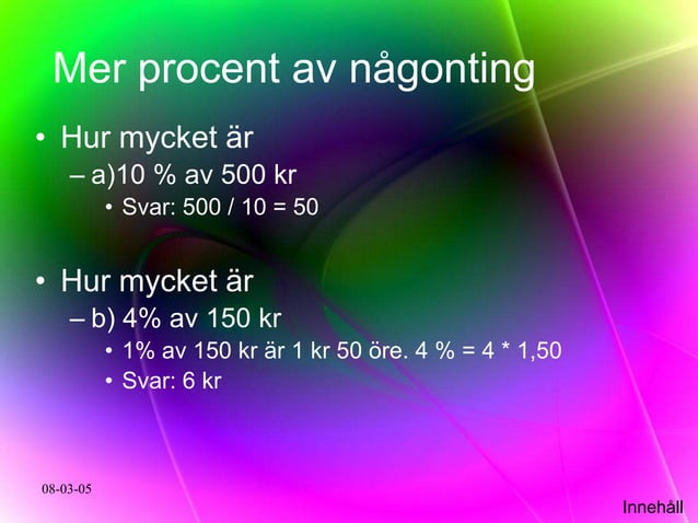 Procent genomgang grunder2 | PPT