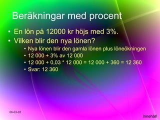 Procent genomgang grunder2 | PPT